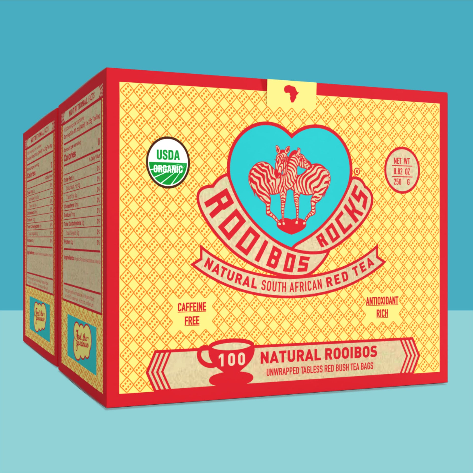 Shop page for 100ct Rooibos Rocks Rooibos Tea. 100% USDA Organic, Natu